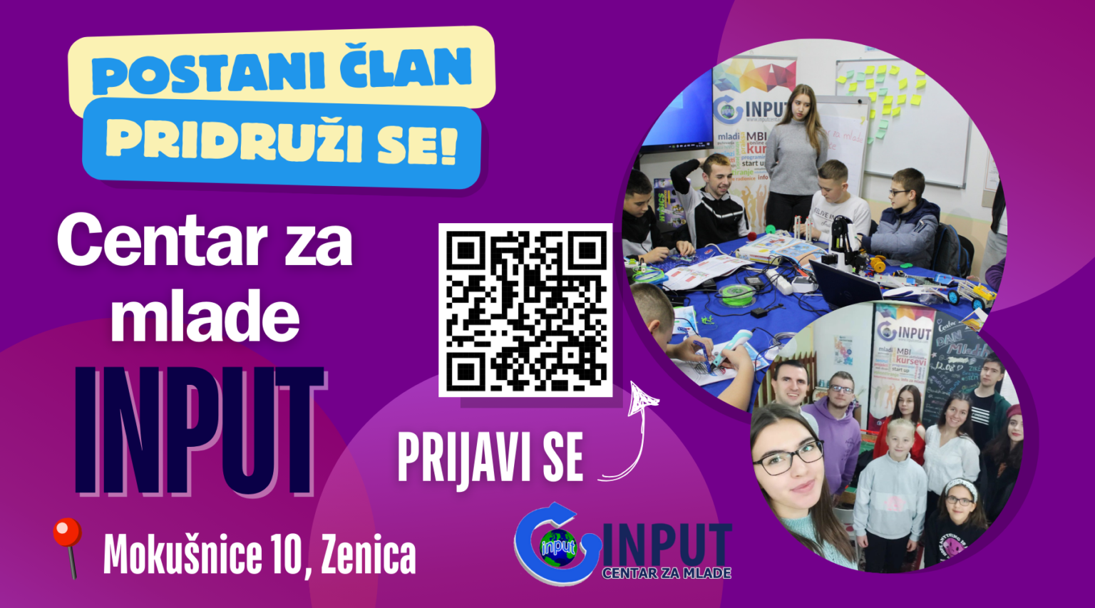 Poziv za nove članove i volontere u Centar za mlade INPUT - Centar za ...